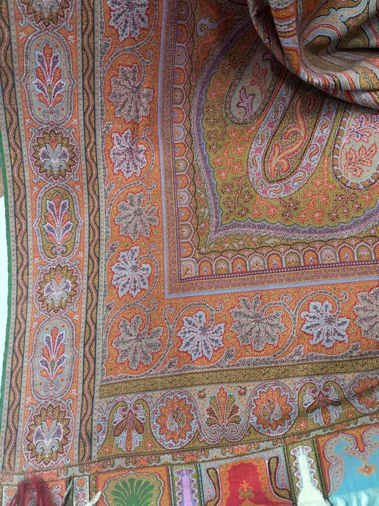 Regal Paisley Long Shawl – Extra Large Black Pashmina with ...